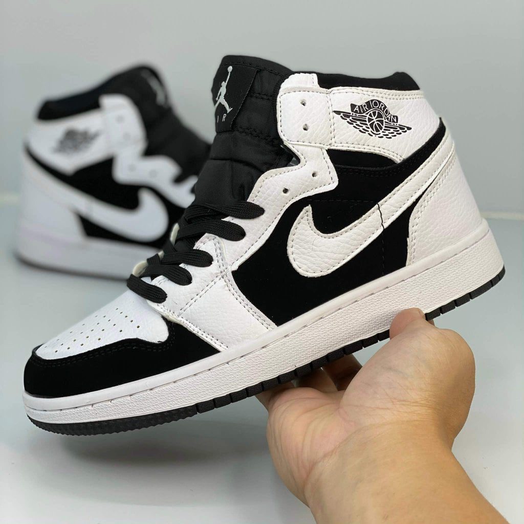 Giày Nike Jordan Trắng Đen - Jordan Panda Cổ Cao Rep 1:1