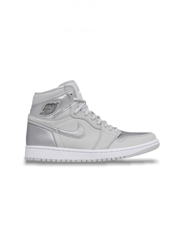 Jordan Bạc Bóng - Giày Nike Air Jordan 1 Bạc Bóng Cao Cổ
