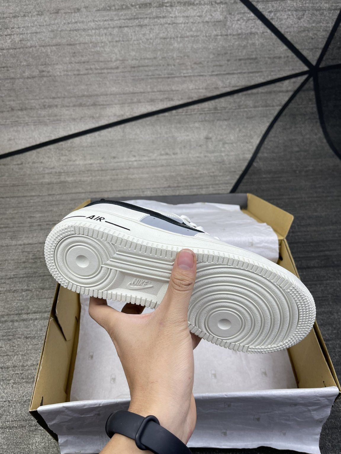 Giày Nike AF1 Cut Out Tím Đen - AF1 Tím Đen Giá ưu đãi 5xx