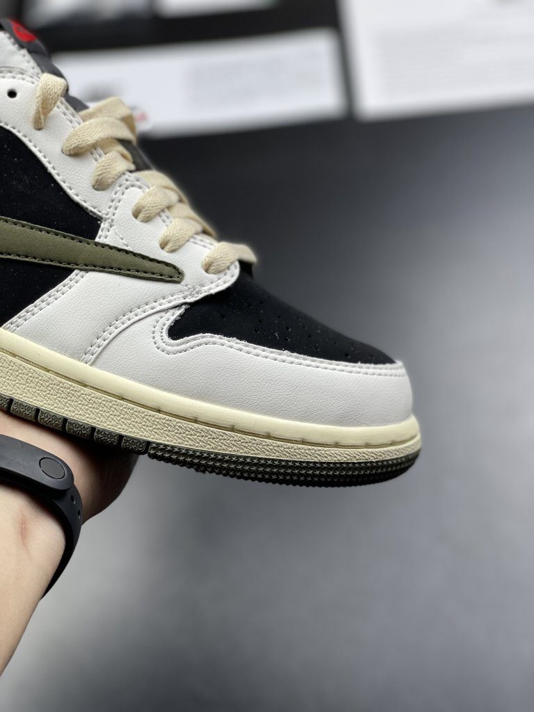 Giày Jordan 1 Low Travis Scott Olive - Jordan Xanh Rêu