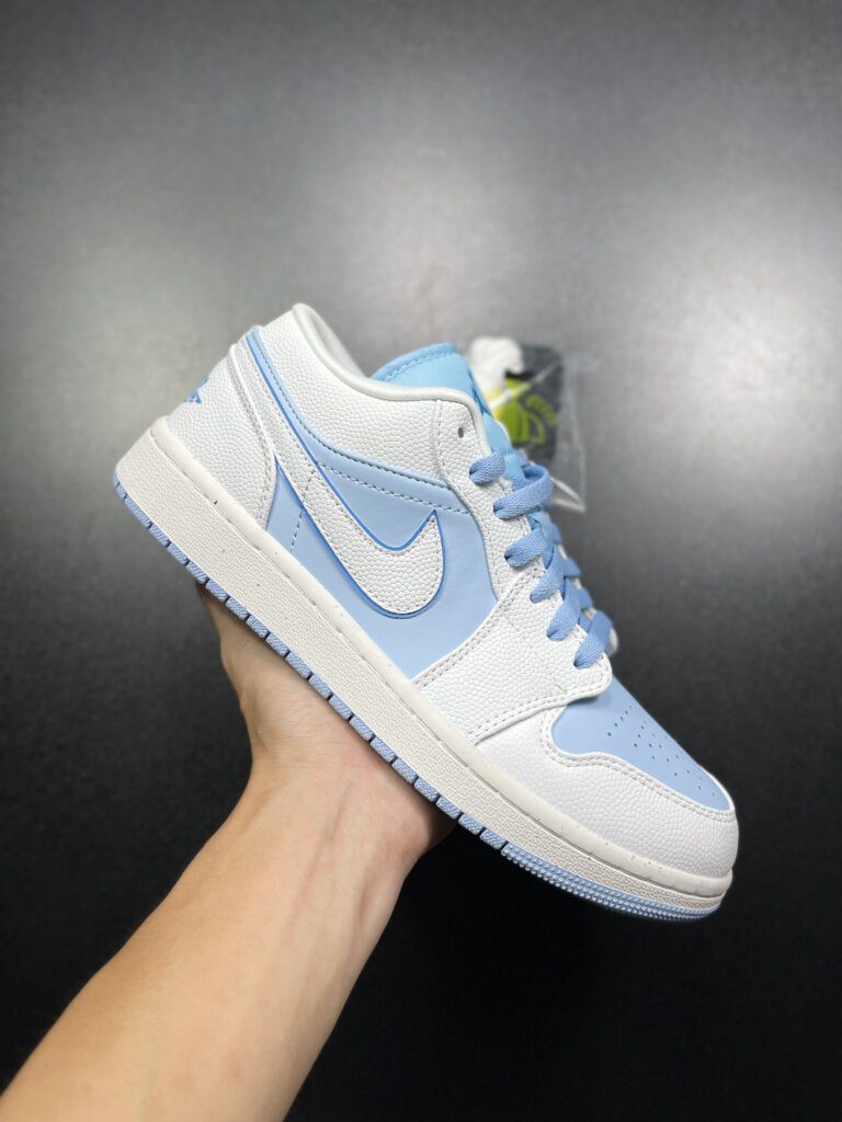 Nike Air Jordan 1 Low Ice Blue - Jordan Ice Blue Xanh Kem