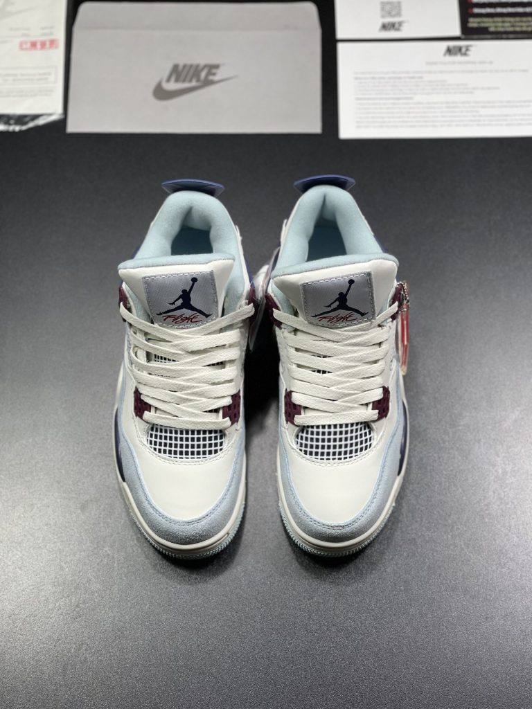 Nike Air Jordan 4 Lugia Pokemon - Jordan 4 Trắng Xanh Nỉ