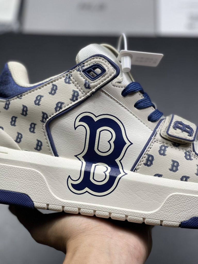 MLB Chunky Liner Mid Classic Monogram Boston Xanh Be