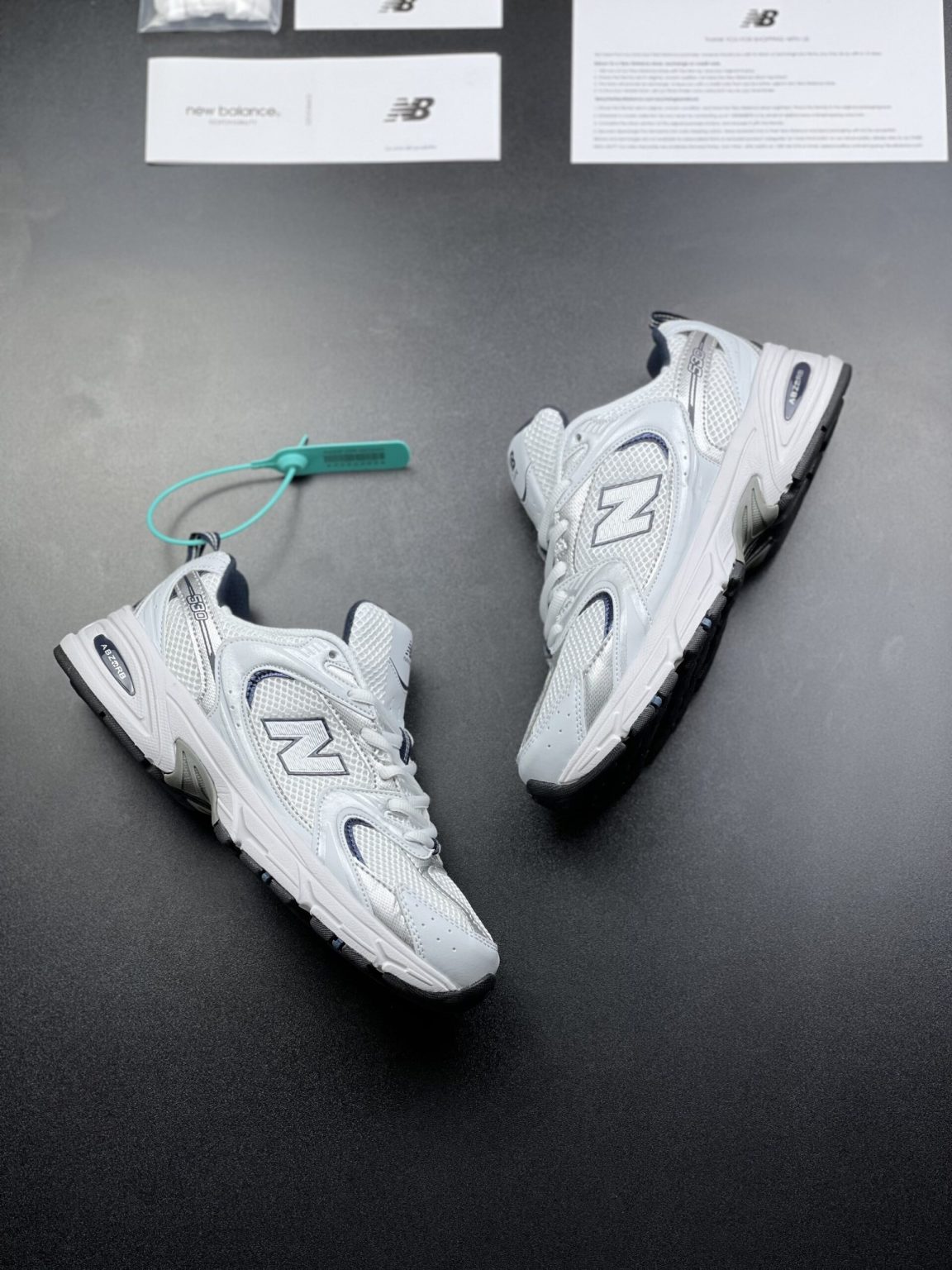 New Balance 530 White Silver Navy MR530SG - NB Navy Bạc