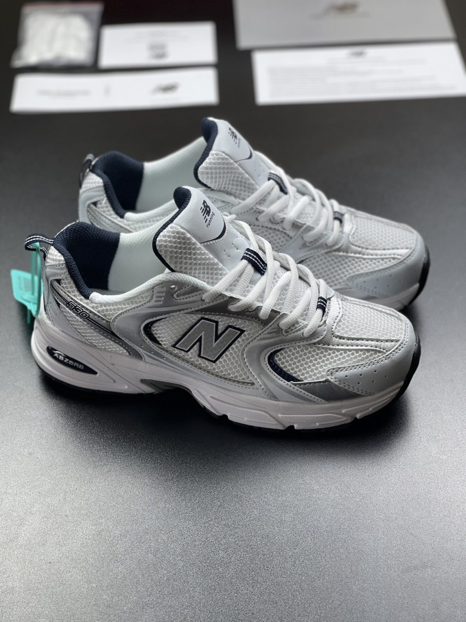 New Balance 530 White Silver Navy MR530SG - NB Navy Bạc