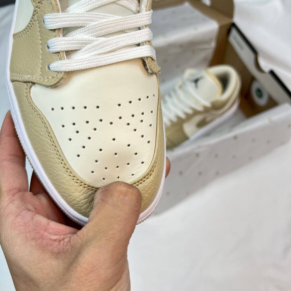 Giày Nike Air Jordan 1 Low SE Sail Rattan University Red