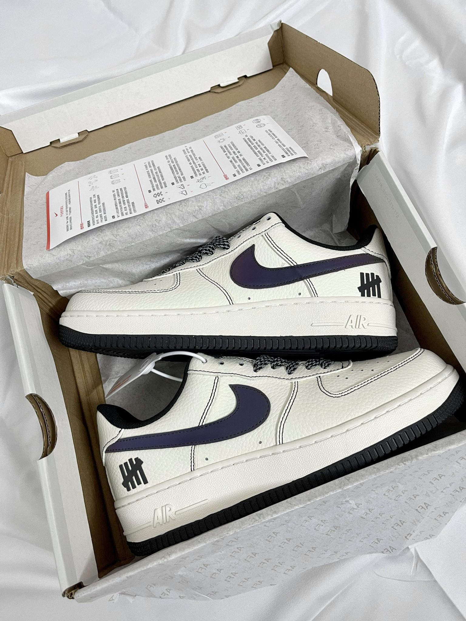 Giày Nike Air Force 1 Low Undefeated Beige Purple UN2588-121