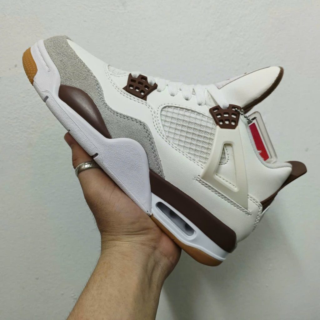 Giày Nike Air Jordan 4 Military Mocha - Jordan 4 Trắng Nâu