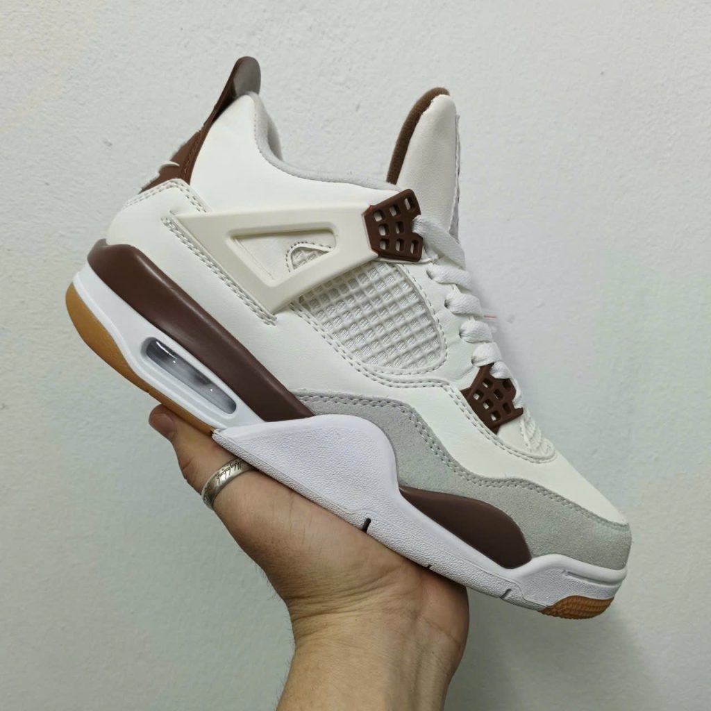 Giày Nike Air Jordan 4 Military Mocha - Jordan 4 Trắng Nâu