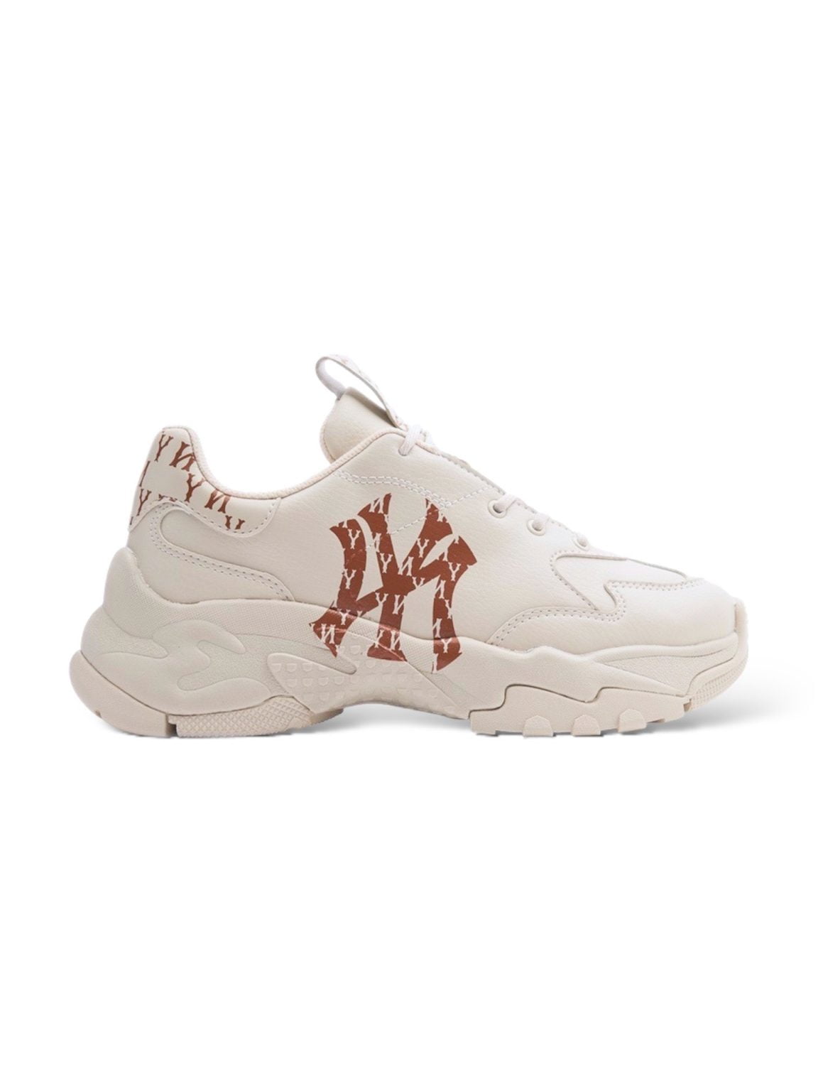 Giày MLB BigBall Chunky Classic Monogram NY Brown