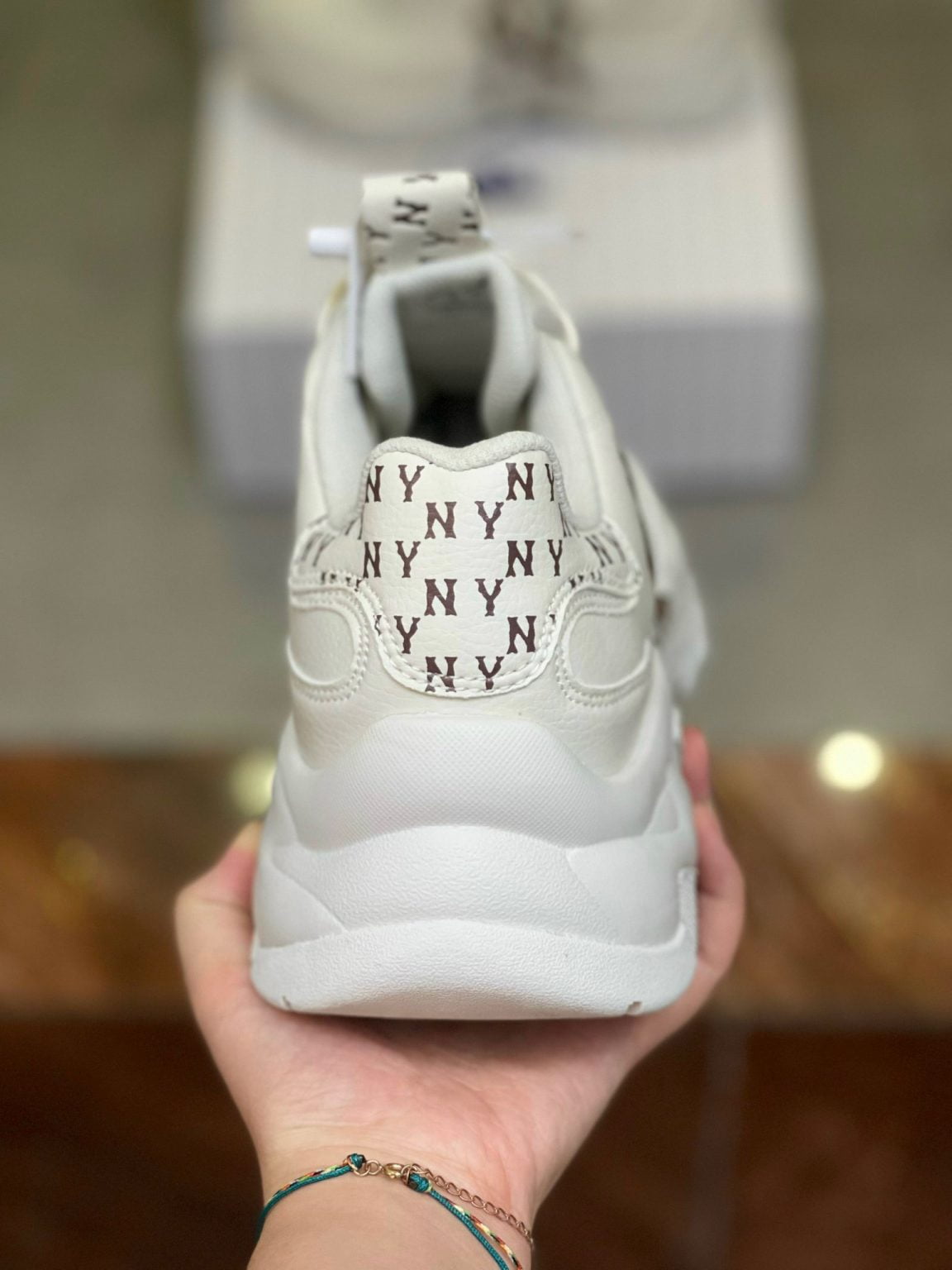 Giày MLB BigBall Chunky Classic Monogram NY Brown