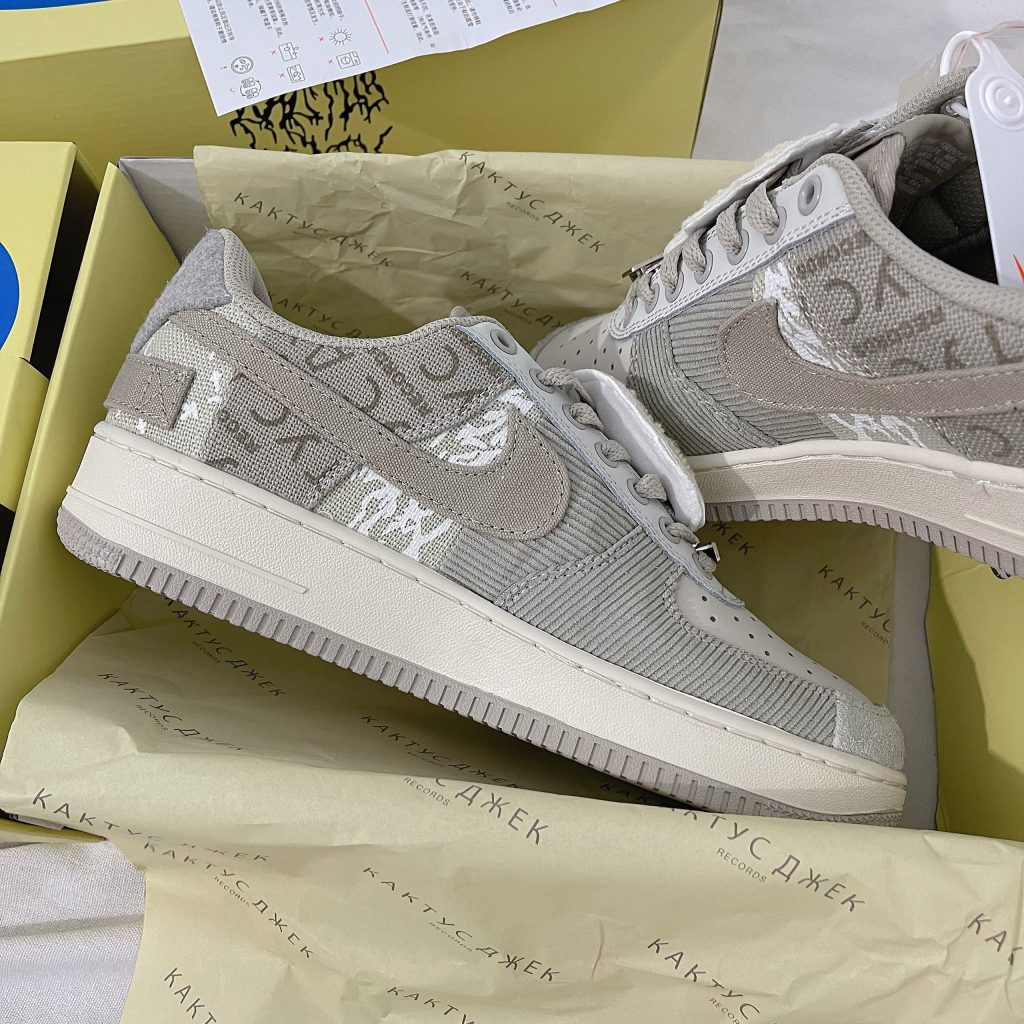 Giày Nike Air Force 1 Low Travis Scott Grey White