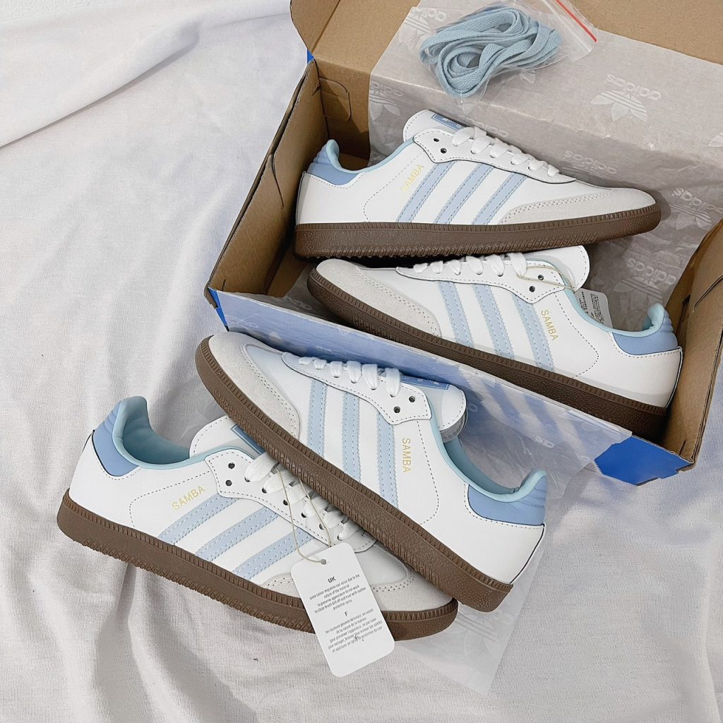 Giày Adidas Samba OG White Halo Blue ID2055