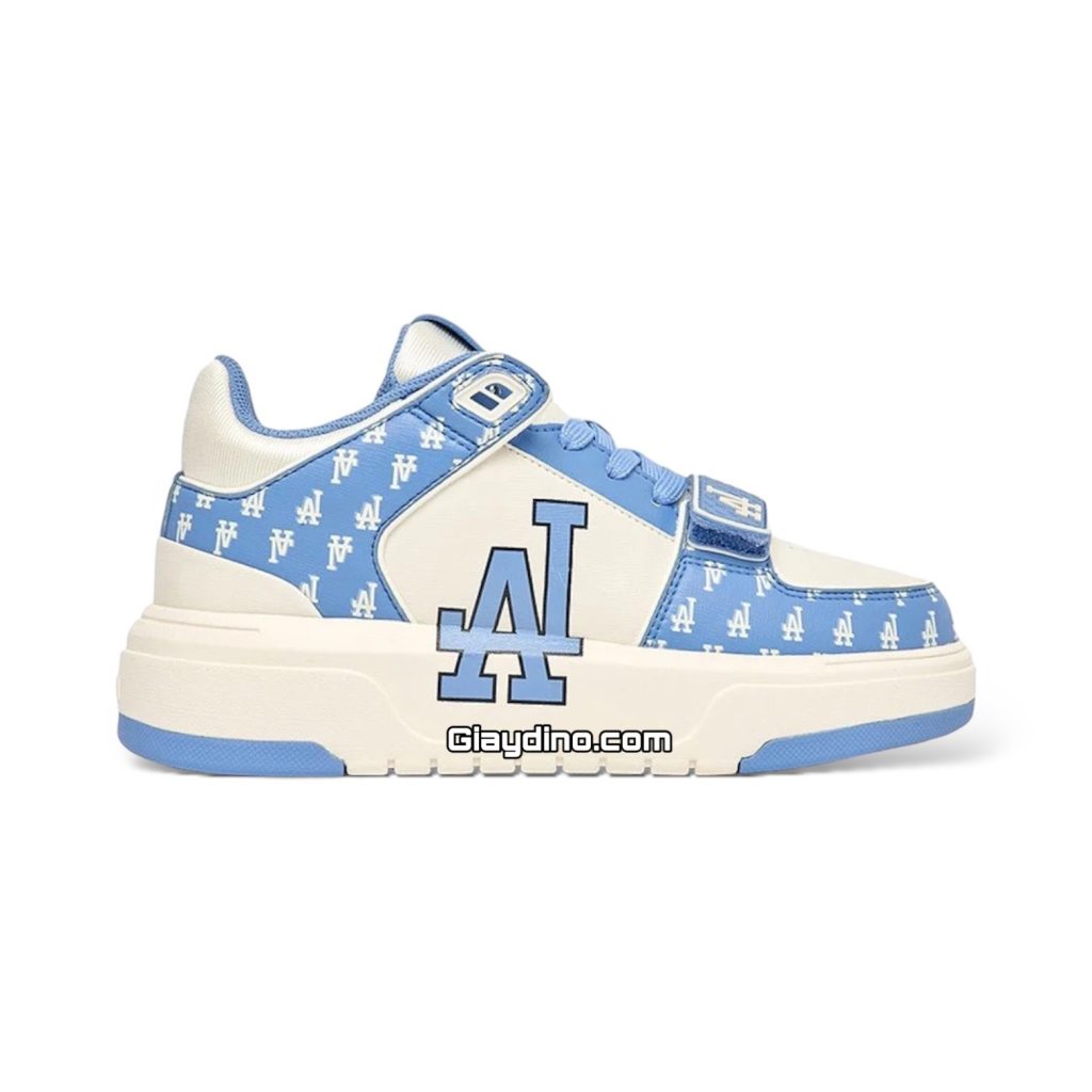 Giày MLB Chunky Mid Classic Monogram LA Blue 3ASXLM13N