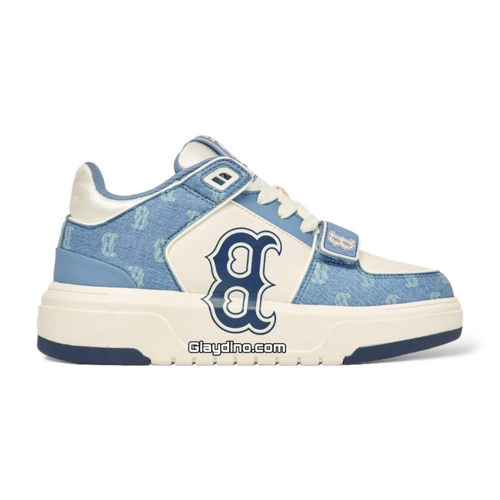 Giày MLB Chunky Mid Denim Boston Blue 3ASXCDN3N-43BLD
