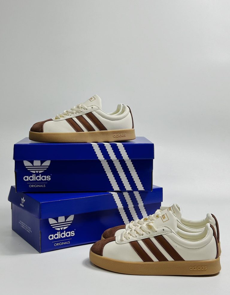 Giày Adidas VL Court 2.0 Cream Brown Milk White ID6016