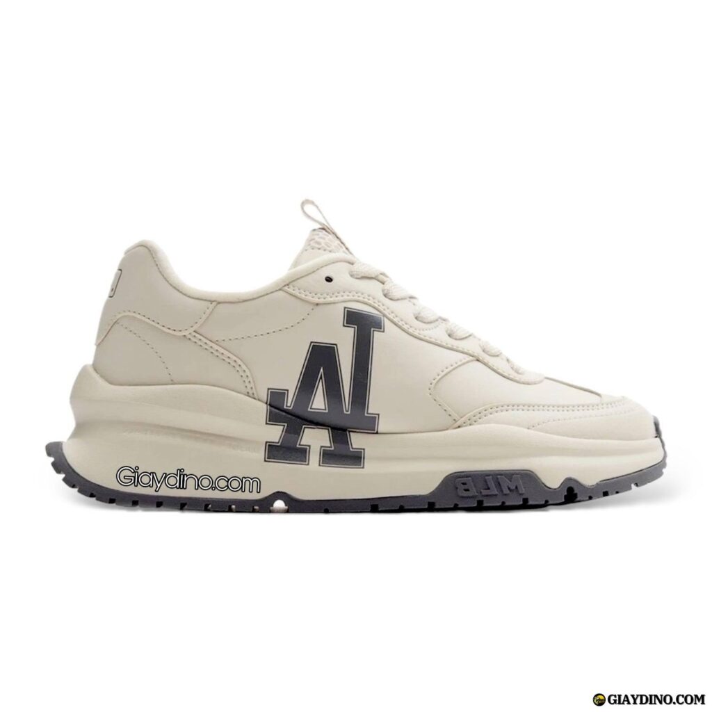 Giày MLB Chunky Runner LA Dodgers Beige Black Đen