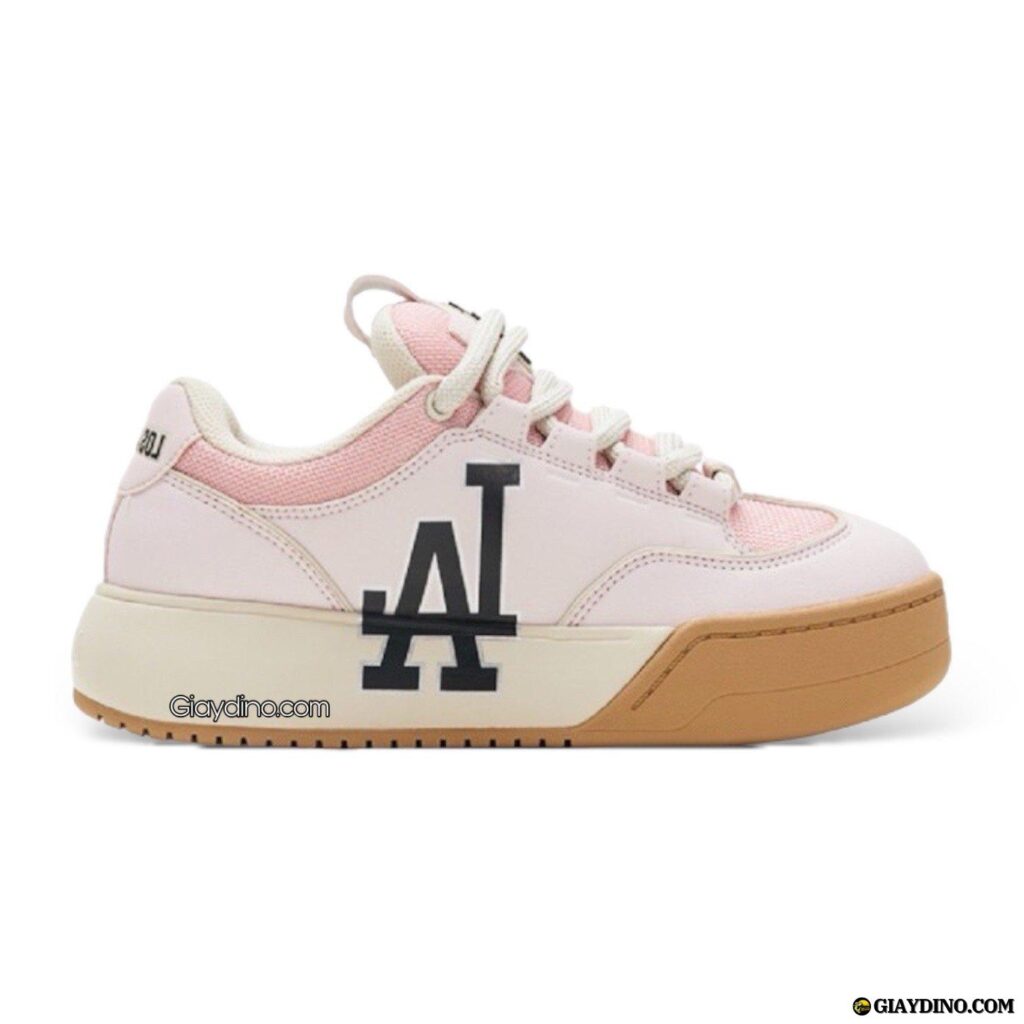 Giày MLB Chunky Wide Los Angeles Dodgers Pink Gum 3ASXCCW3N-07PKS
