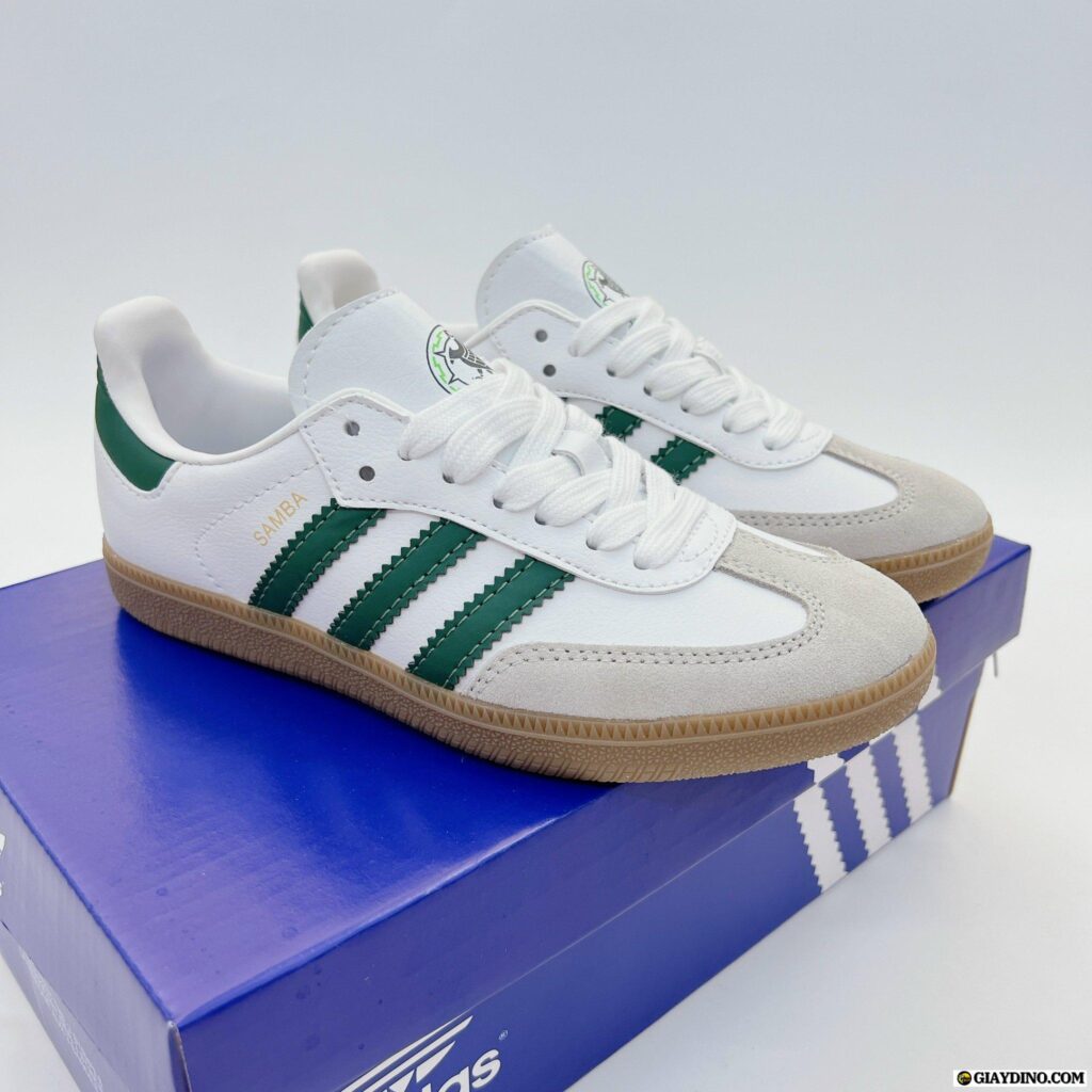 Giày Adidas Samba OG White Collegiate Green Gum IE3437